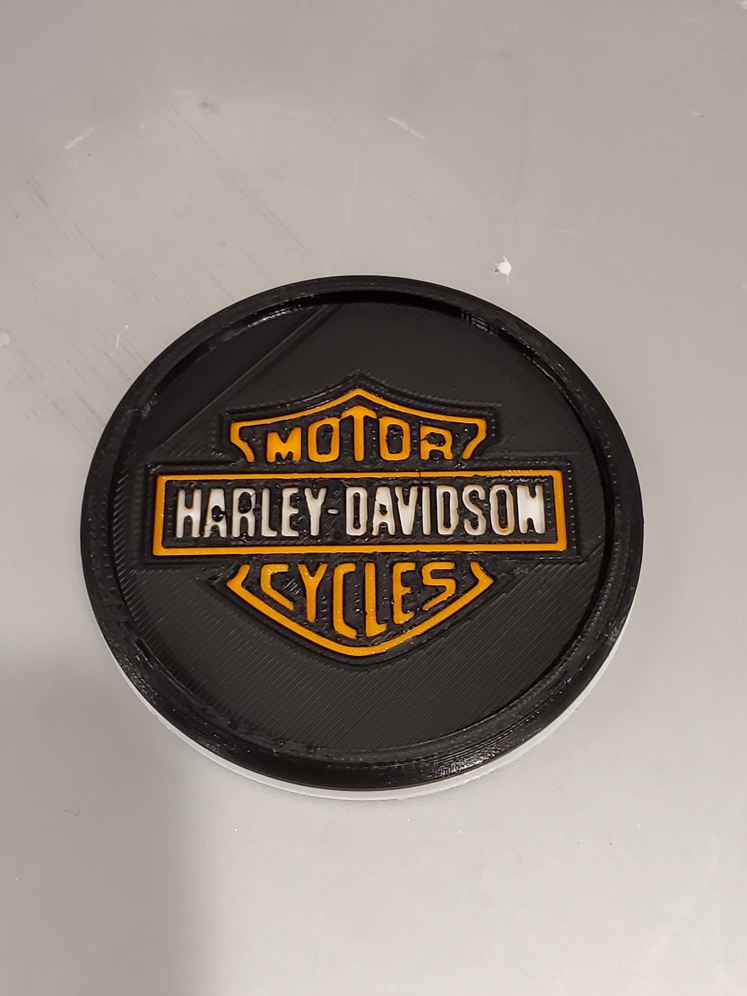STL file Harley Davidson Logo Coasters 🏍️ ・3D printable model to ...