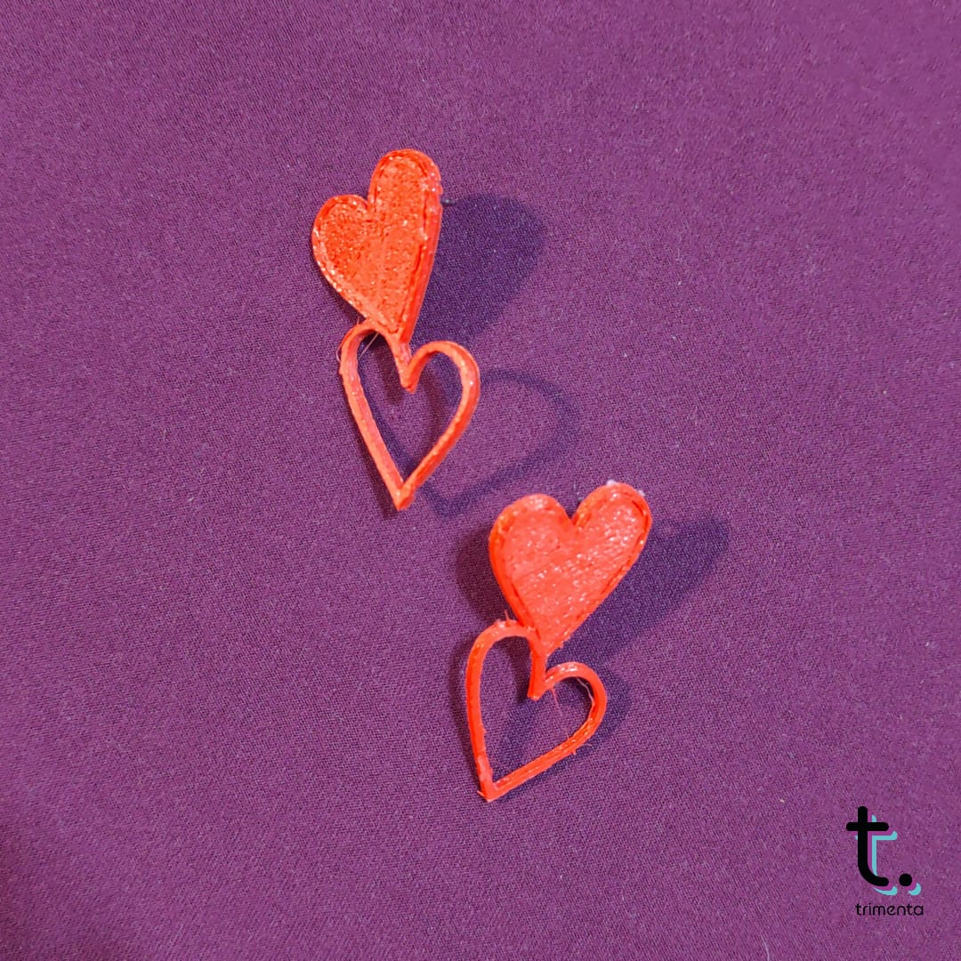 STL file Earrings heart 💍 ・3D printer model to download・Cults