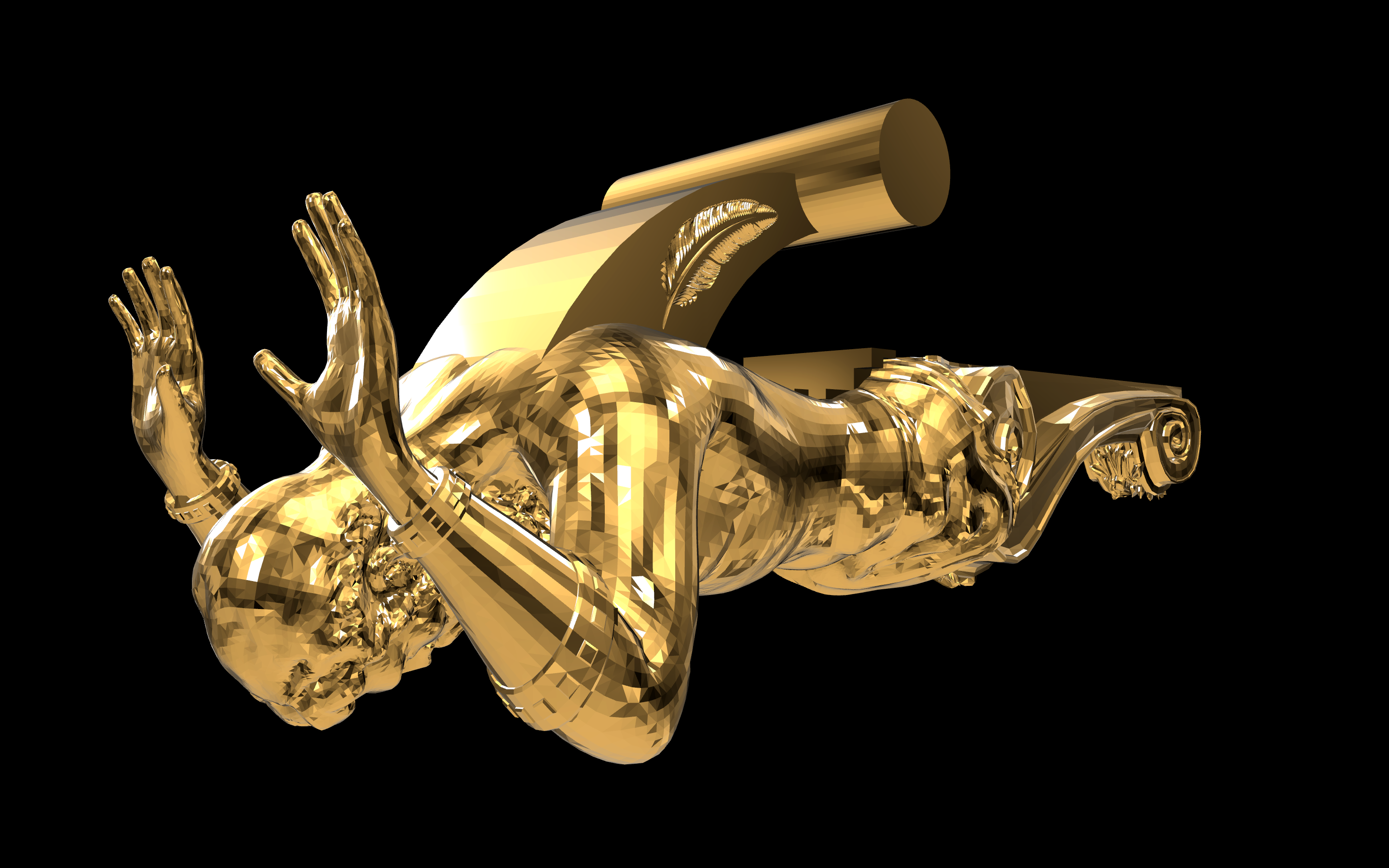 STL file Caryatid Lapel Pin 🧷 ・3D printable model to download・Cults