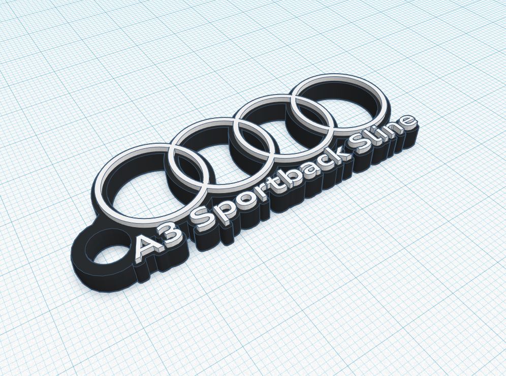 STL file Key ring Audi A3 Sportback S Line 2 colors 🔑 ・3D printer ...
