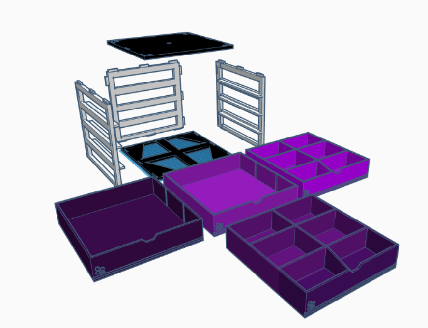 🏢 Modular desk organizer・ STL File for ・Cults