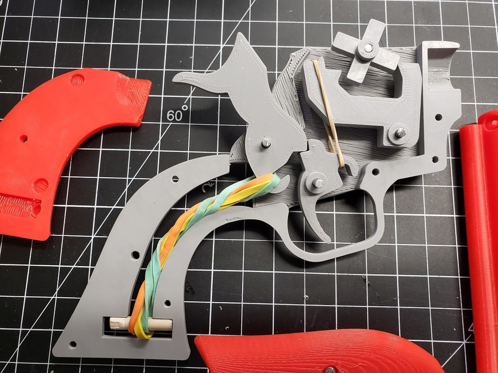 Free 3D file Rubber Band 6 Shooter | V4 🤠 ・3D printable design to ...