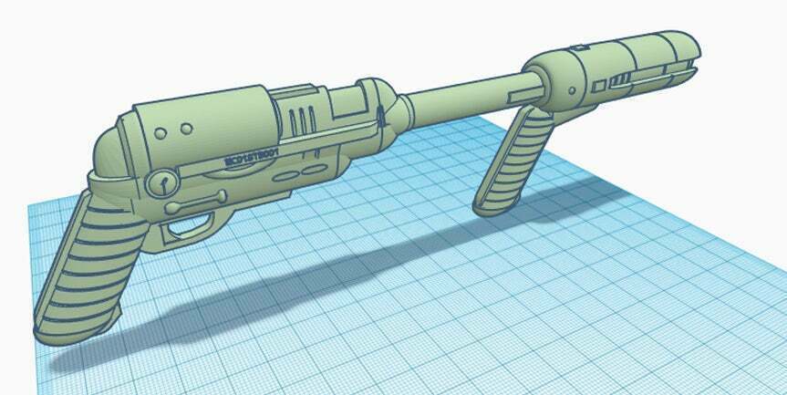 🧑‍⚖️ 2000ad Judge Dredd Stub Gun 1:6 scale for ThreeA Figure・ STL File ...