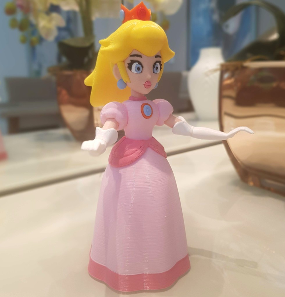 Free STL file Princess Peach from Mario games - multi-color 👸 ・3D ...