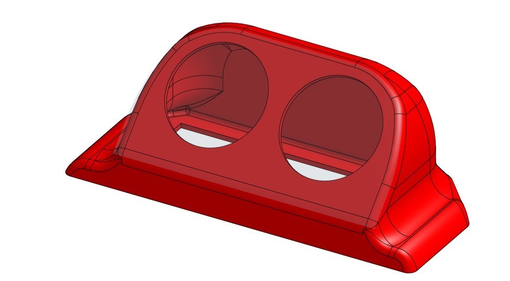 🚗 Twin 52mm Gauge Pod・ STL File for ・Cults