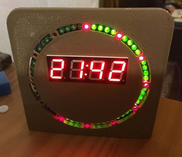 3D printed Rotation LED Clock Enclosure・Cults