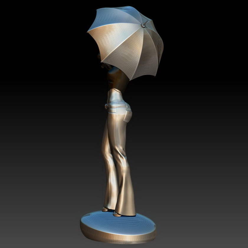STL file Girl with an umbrella 👧 ・3D printer design to download・Cults