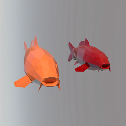 Fichier STL koi low poly 👽 ・Design imprimable en 3D à télécharger・Cults
