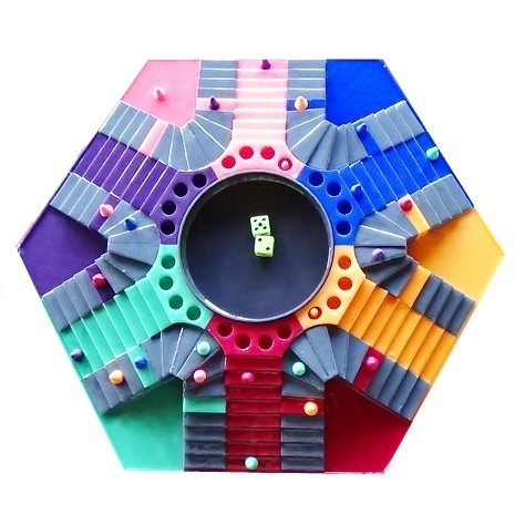 🤴 Parchis of 6 seats, Ludo king・ STL File for ・Cults