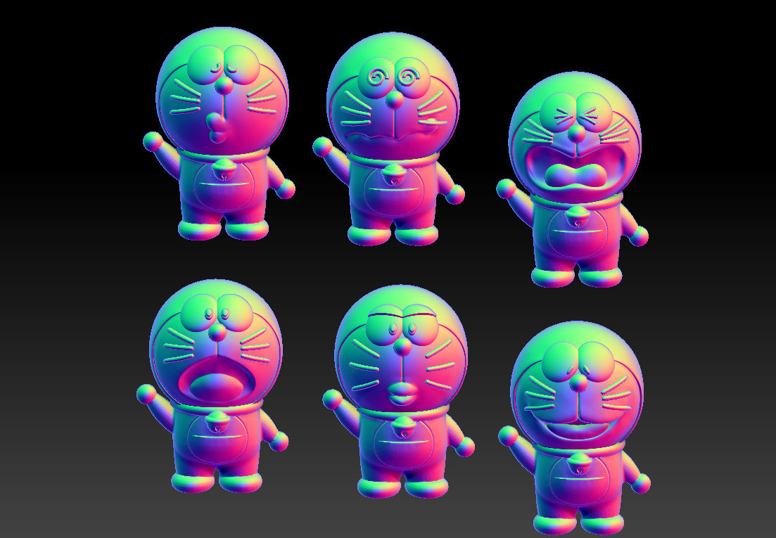 STL file doraemon say hello 7-12 👋 ・3D printing model to download・Cults