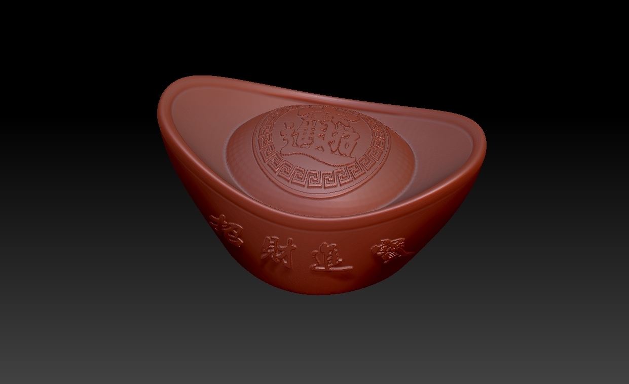 STL file China year Big Gold ingot 🇨🇳 ・3D printing model to download・Cults