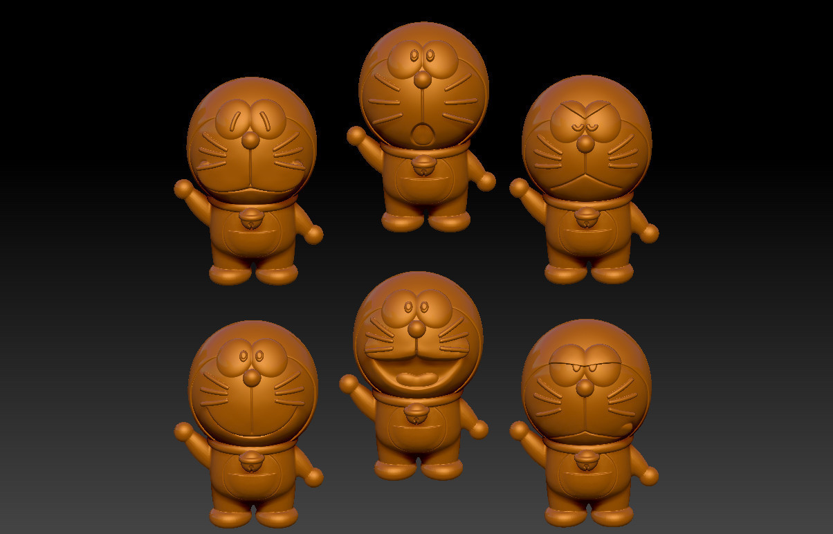 👋 doraemon say hello 1-6・ STL File for ・Cults