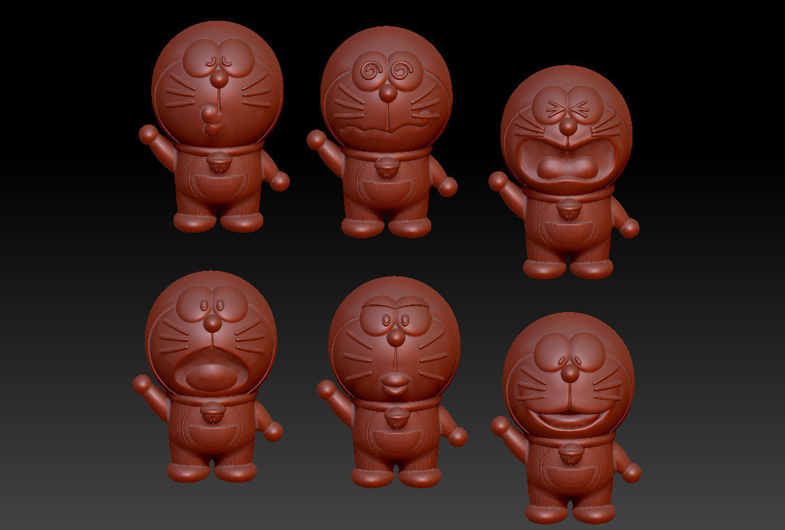 STL file doraemon say hello 7-12 👋 ・3D printing model to download・Cults