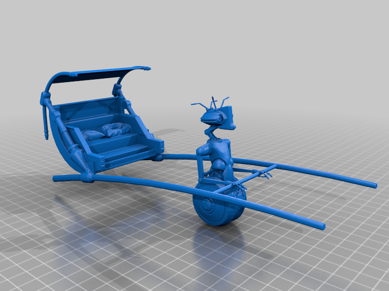 Free STL file Rickshaw Droid with Cart - Book of Boba Fett 🛺・3D printer ...