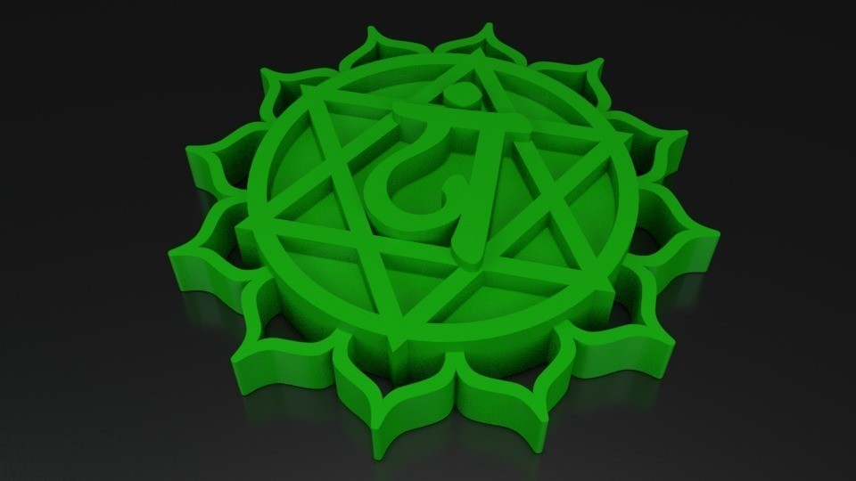 STL file Chakra 4 Anāhata - Heart 💜・3D printable model to download・Cults