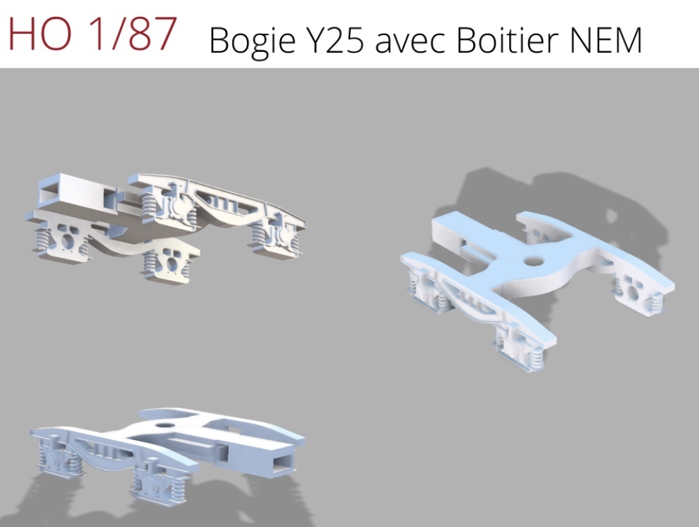 STL file HO 1/87 Bogie Y25 with NEM housing 🚆 ・Design to download and ...