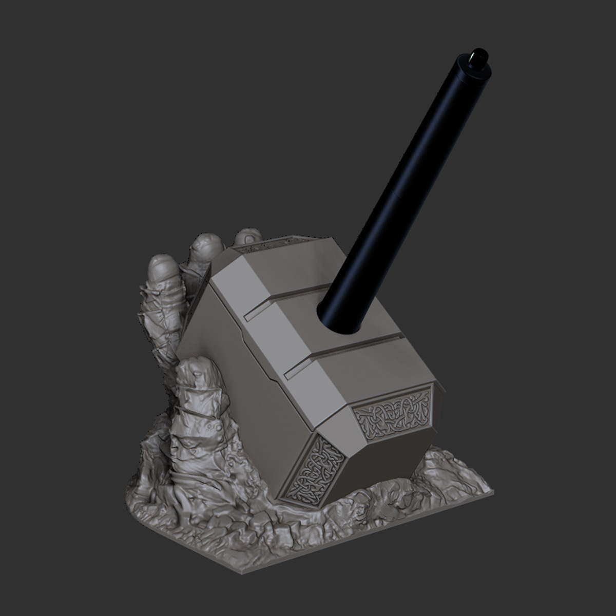 🖊️ Pen Holder Mjolnir (Wacom Huion)・ STL File for ・Cults