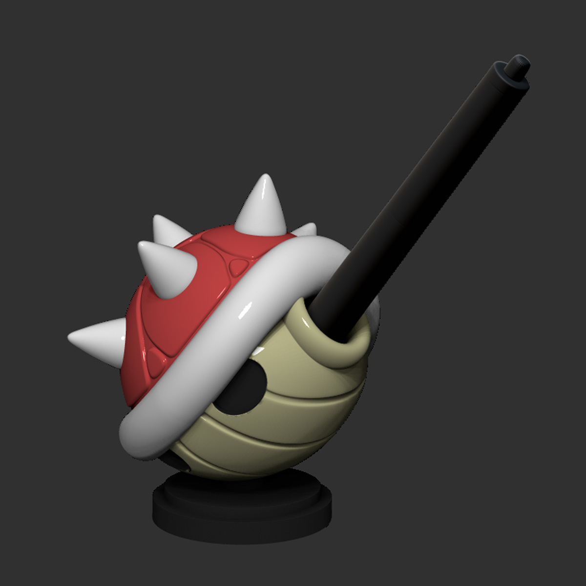 🐚 Spiny Shell Mario Bross (Pen holder)・ STL File for ・Cults