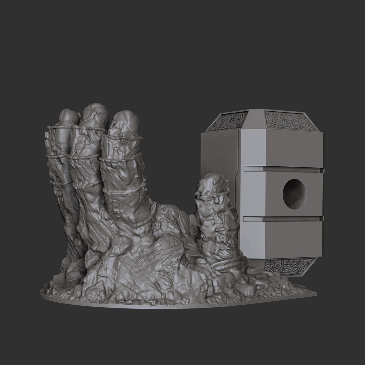 🖊️ Pen Holder Mjolnir (Wacom Huion)・ STL File for ・Cults