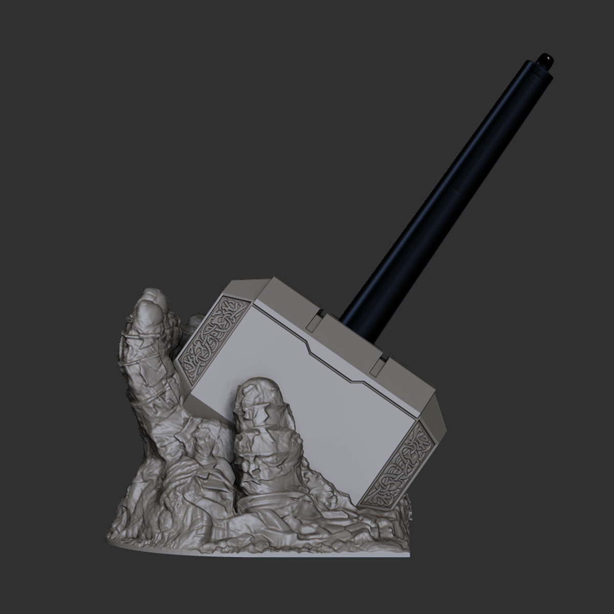 🖊️ Pen Holder Mjolnir (Wacom Huion)・ STL File for ・Cults