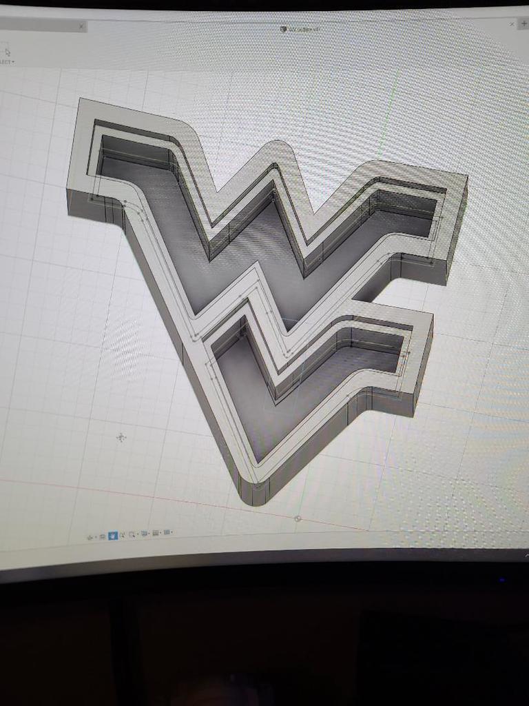 🚩 WVU led light with stand・Free STL File for ・Cults