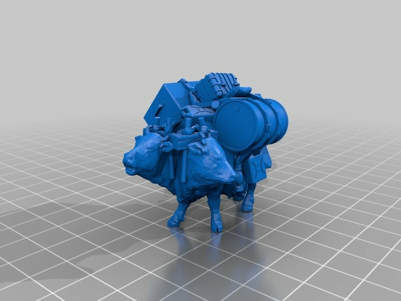 🎲 Fallout Brahmin with Stowage・Free STL File for ・Cults