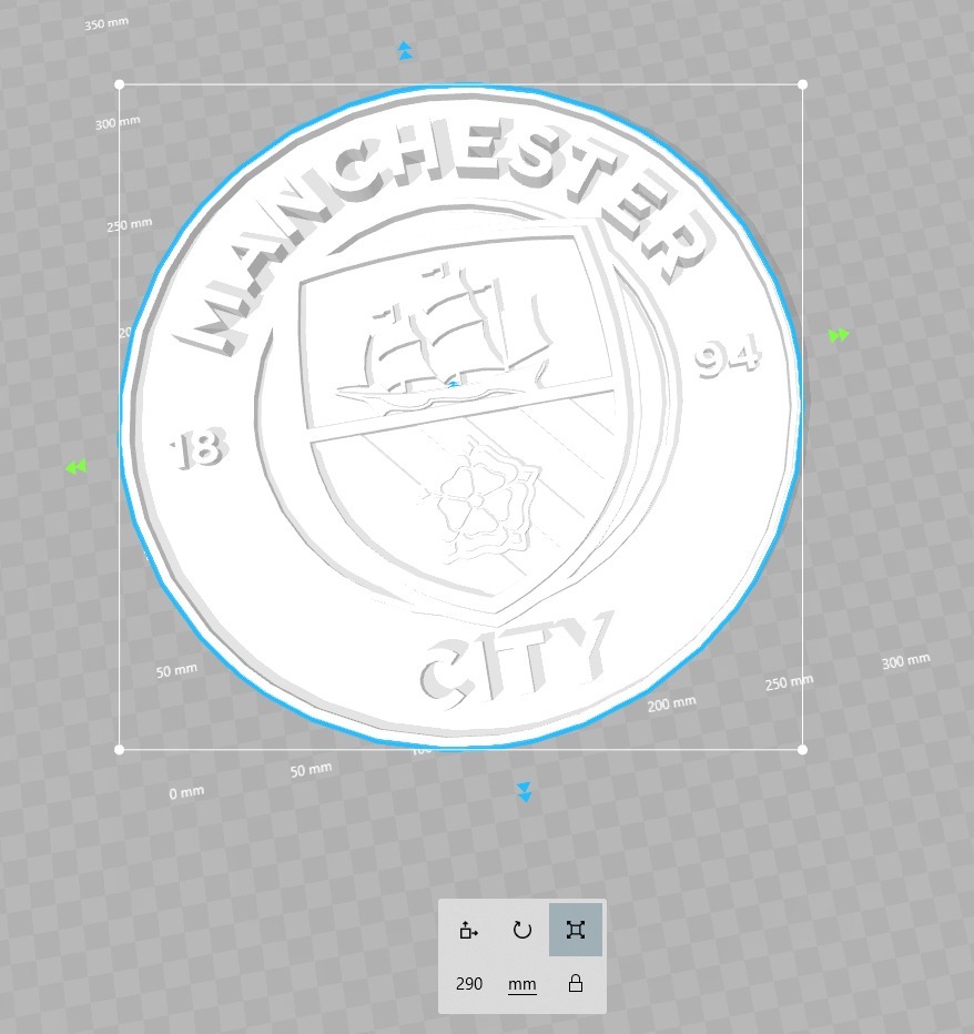 Free 3D file Manchester City FC Logo 298x298x15mm +split files 🏙️・3D ...