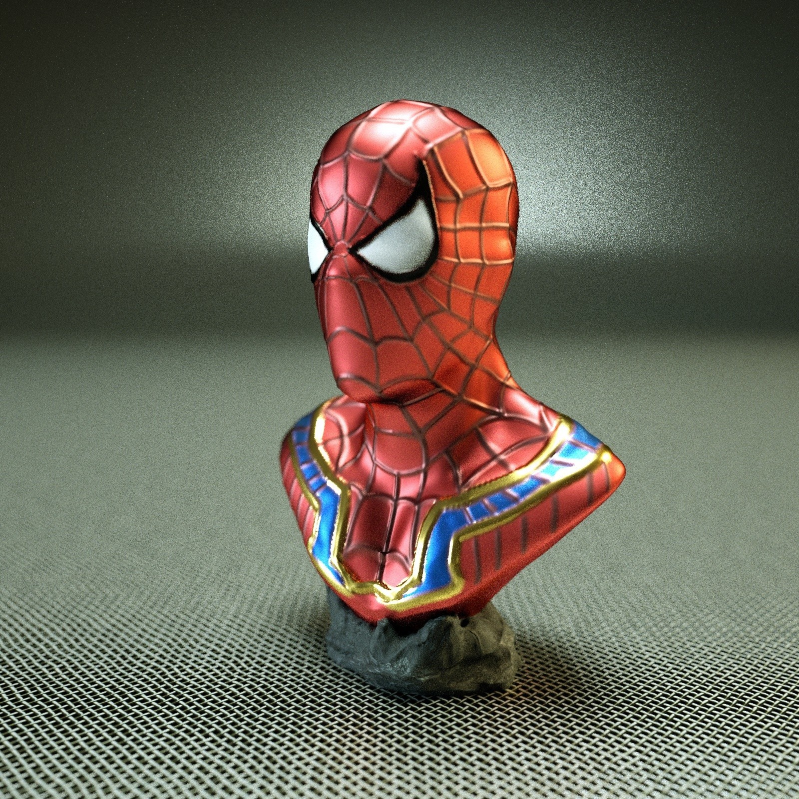 OBJ file IRON SPIDER BUST (With Spider Arms) 🕷️ ・3D print design to ...