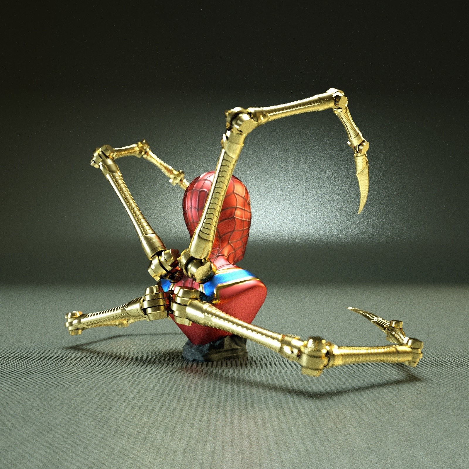 OBJ file IRON SPIDER BUST (With Spider Arms) 🕷️ ・3D print design to ...