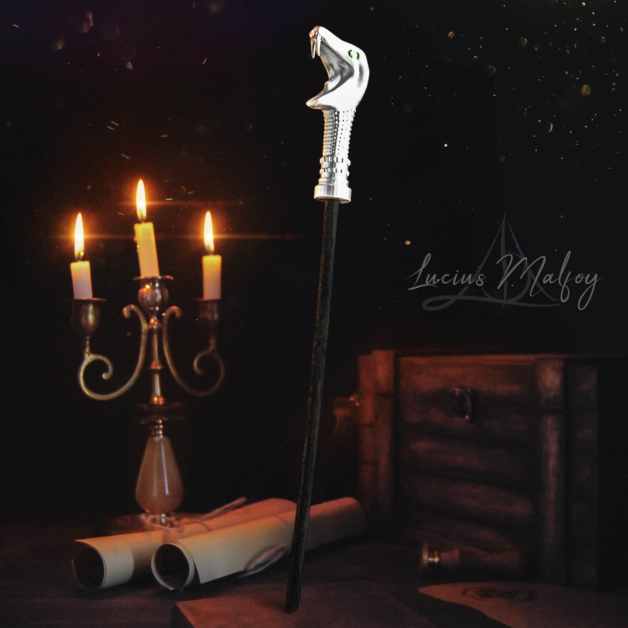 👾 Lucius Malfoy Wand - Harry Potter・ STL File for ・Cults