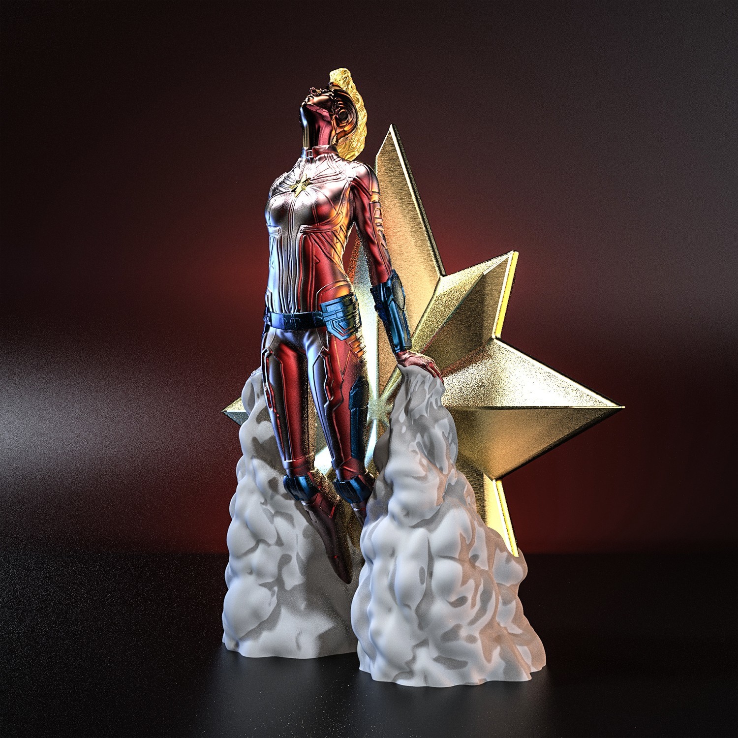 STL file Captain Marvel 🦸 ・3D printer model to download・Cults