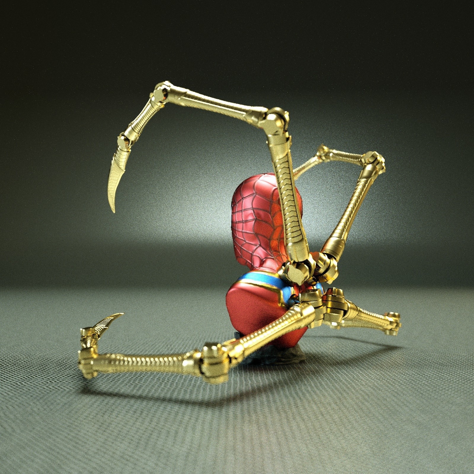 🕷️ IRON SPIDER BUST (With Spider Arms)・ OBJ File for ・Cults