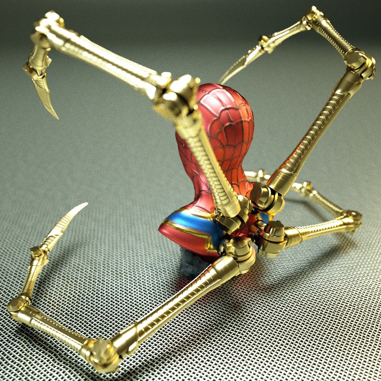 OBJ file IRON SPIDER BUST (With Spider Arms) 🕷️ ・3D print design to ...