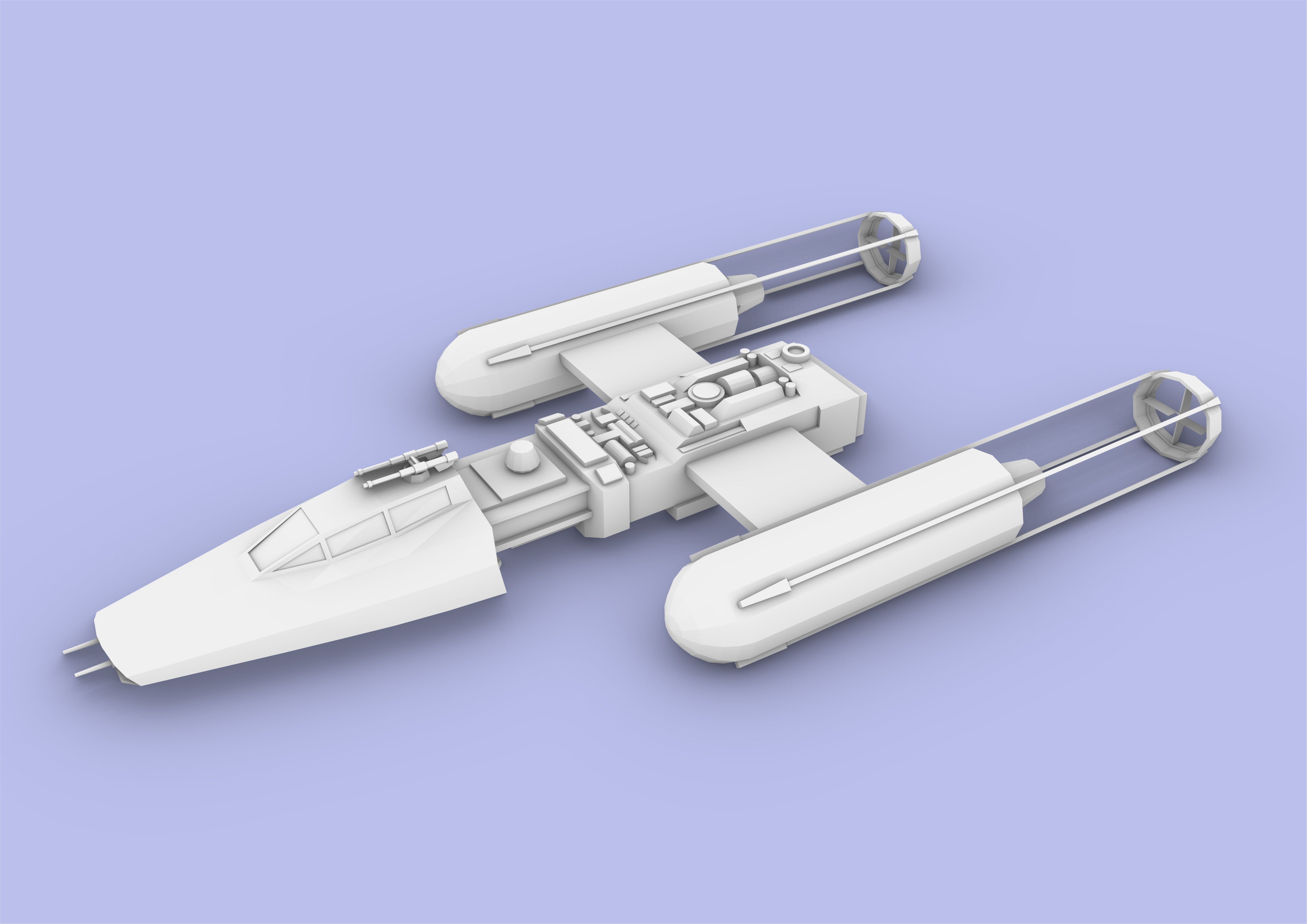 ⭐ Y-WING STAR WARS・ STL File for ・Cults