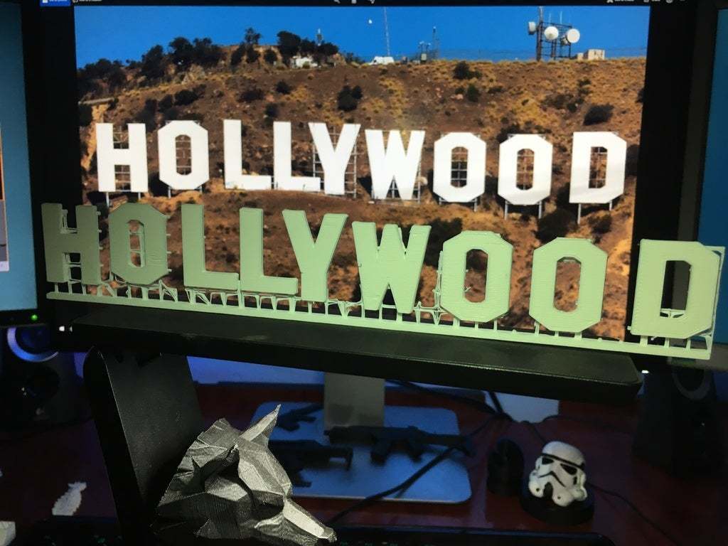 🎨 Hollywood sign・Free STL File for ・Cults