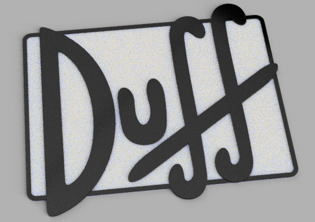 🍺 Duff Beer logo - Simpsons wall decor・Archivo STL para ・Cults