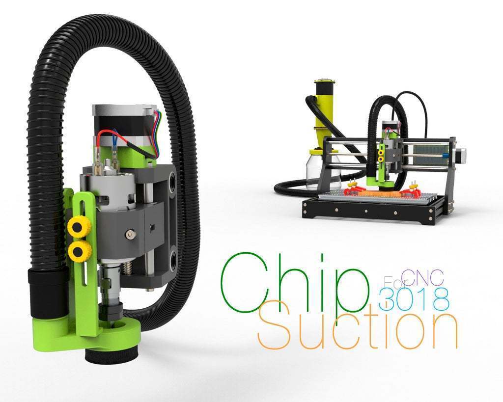 💭 Chip Suction for CNC 3018・Free STL File for 3D printing and CNC ...