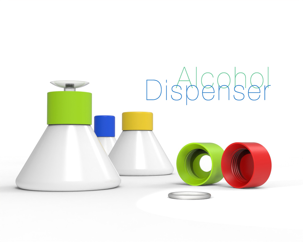 🍾 Alcohol Dispenser・Free 3D File for ・Cults