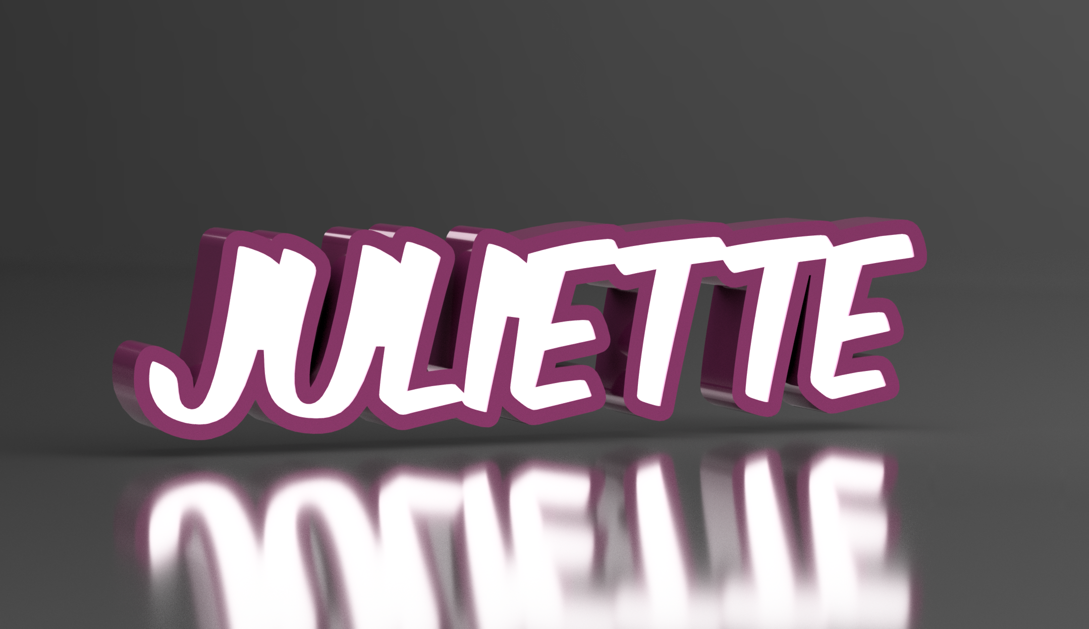 Fichier STL Prénom Lumineux Juliette 🎨 ・Objet pour imprimante 3D à ...