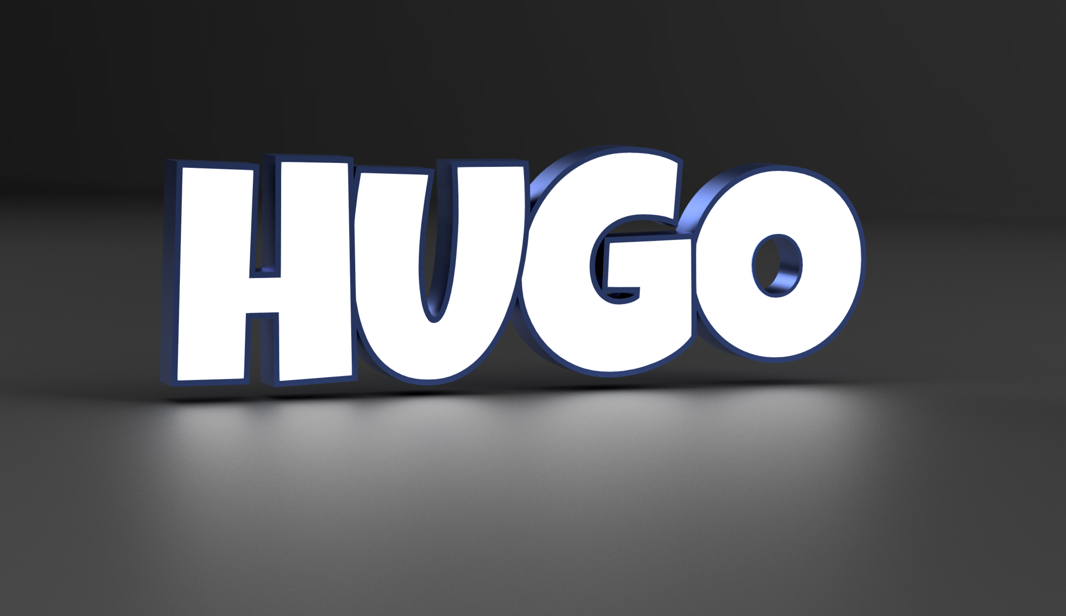 Archivo STL Luminous Primer Nombre Hugo 🎨 ・Modelo imprimible en 3D para ...