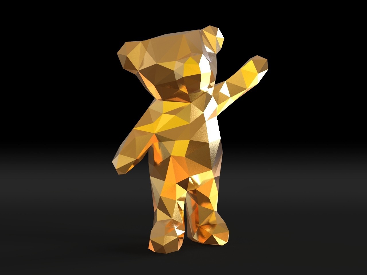 3D file Low poly bear 🐻 ・Model to download and 3D print・Cults