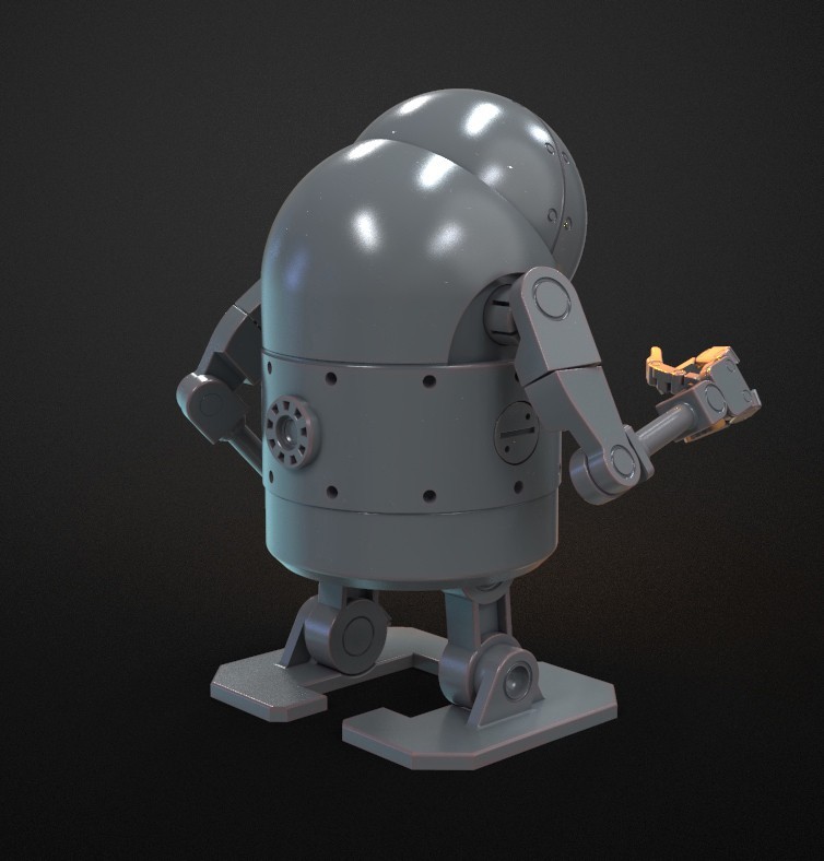 🤏 Nier Automata - Small stubby Robot Toy・ 3D File for ・Cults