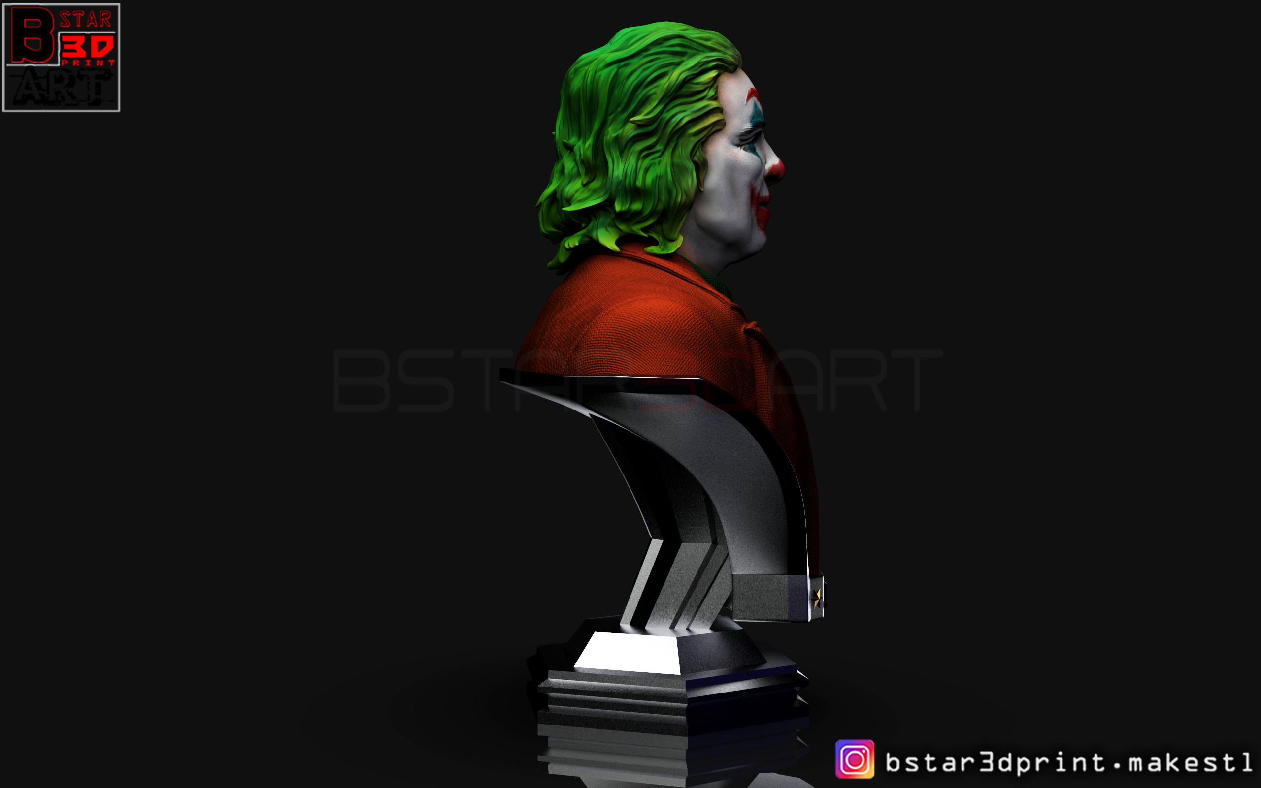 🃏 Buste du Joker - extrait du film Joker 2019・Fichier STL pour ・Cults