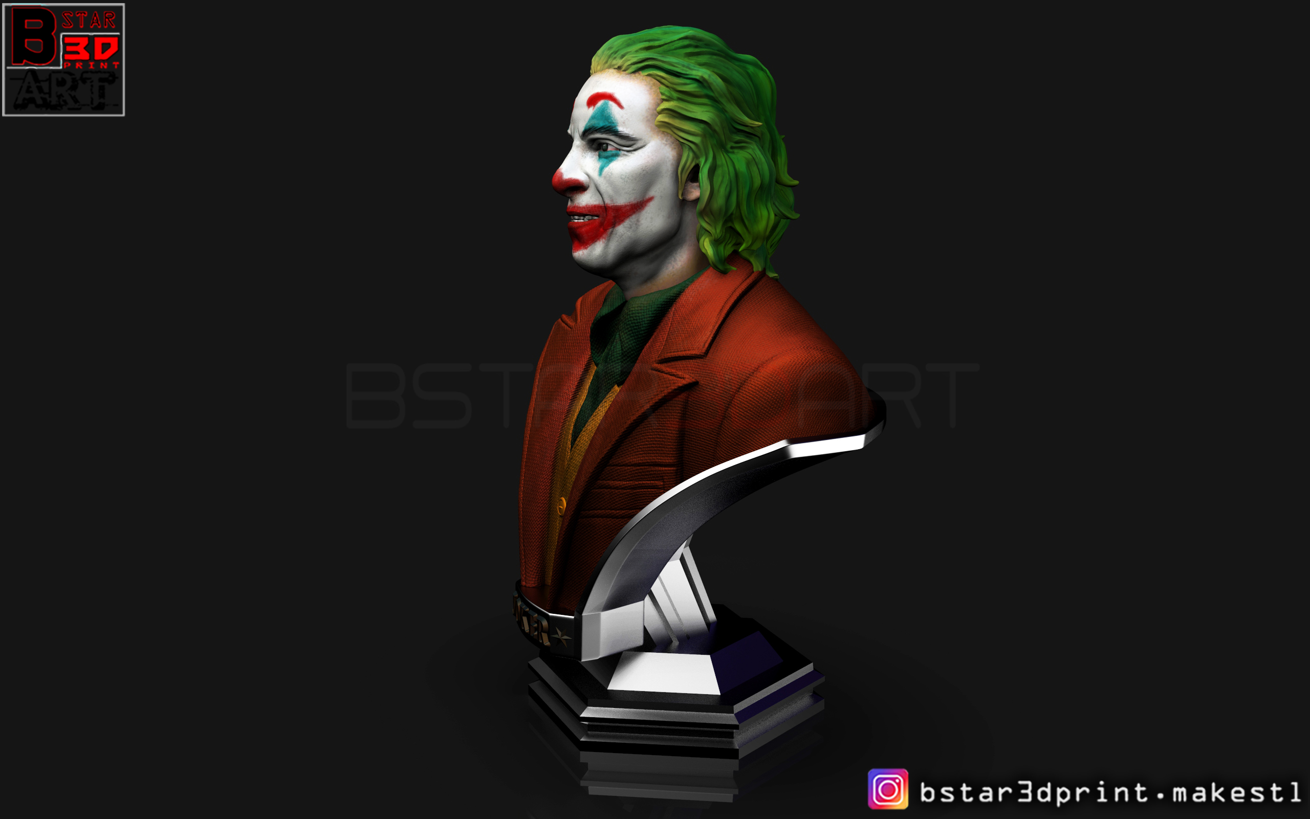 🃏 Buste du Joker - extrait du film Joker 2019・Fichier STL pour ・Cults