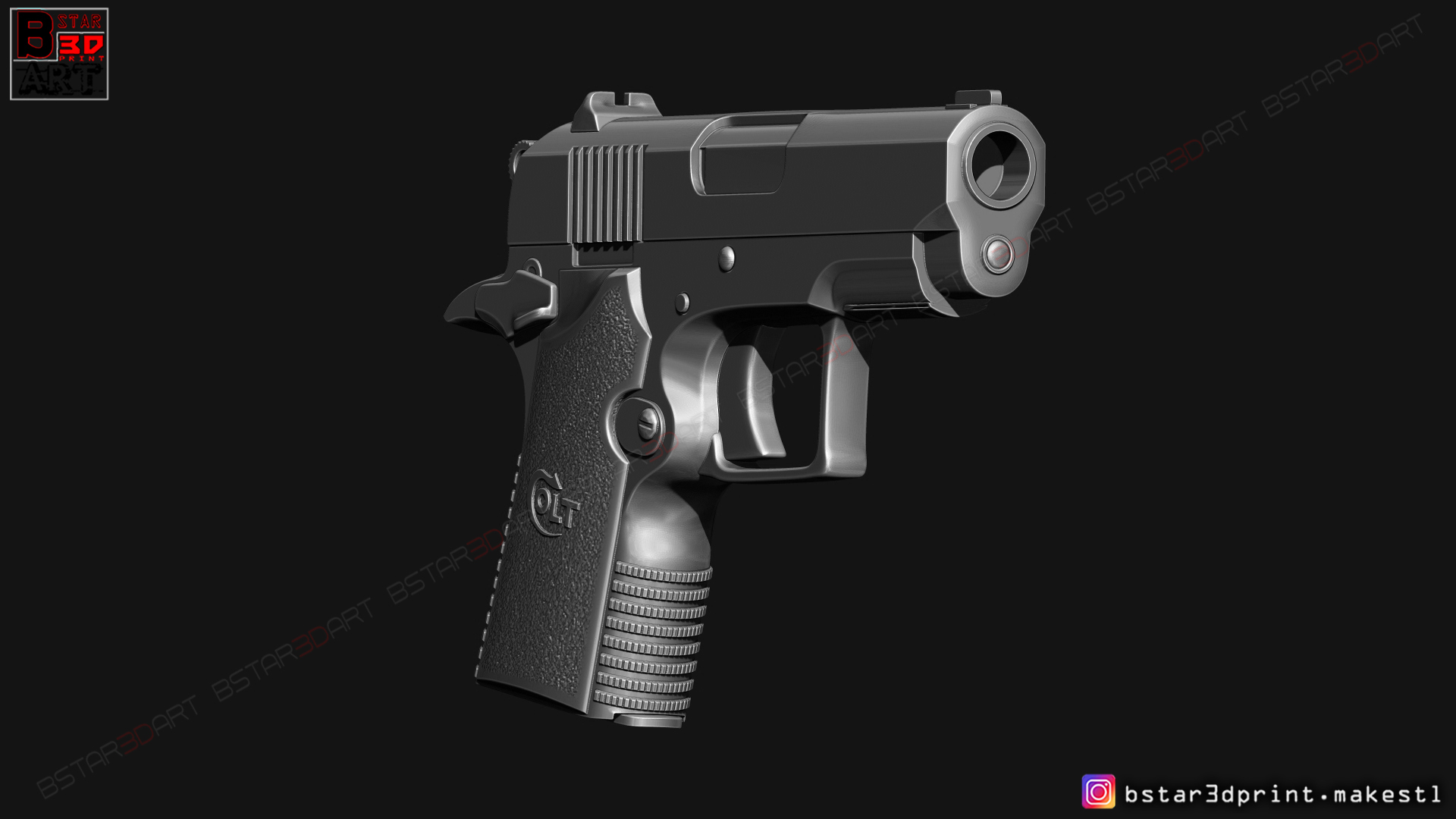 Archivo STL Pistola Colt 380 Auto - Impresión 3D 🎨 ・Modelo para ...