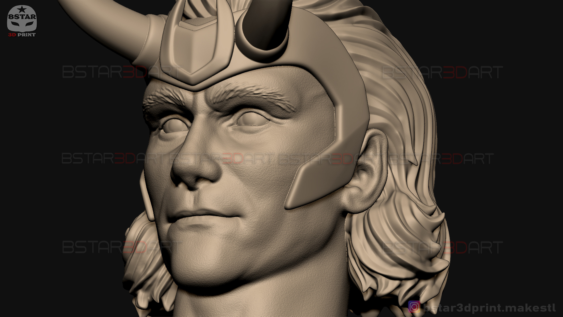 🎨 Loki Head - Tom Hiddleston - Loki TV series 2021 - High Quality 3D ...