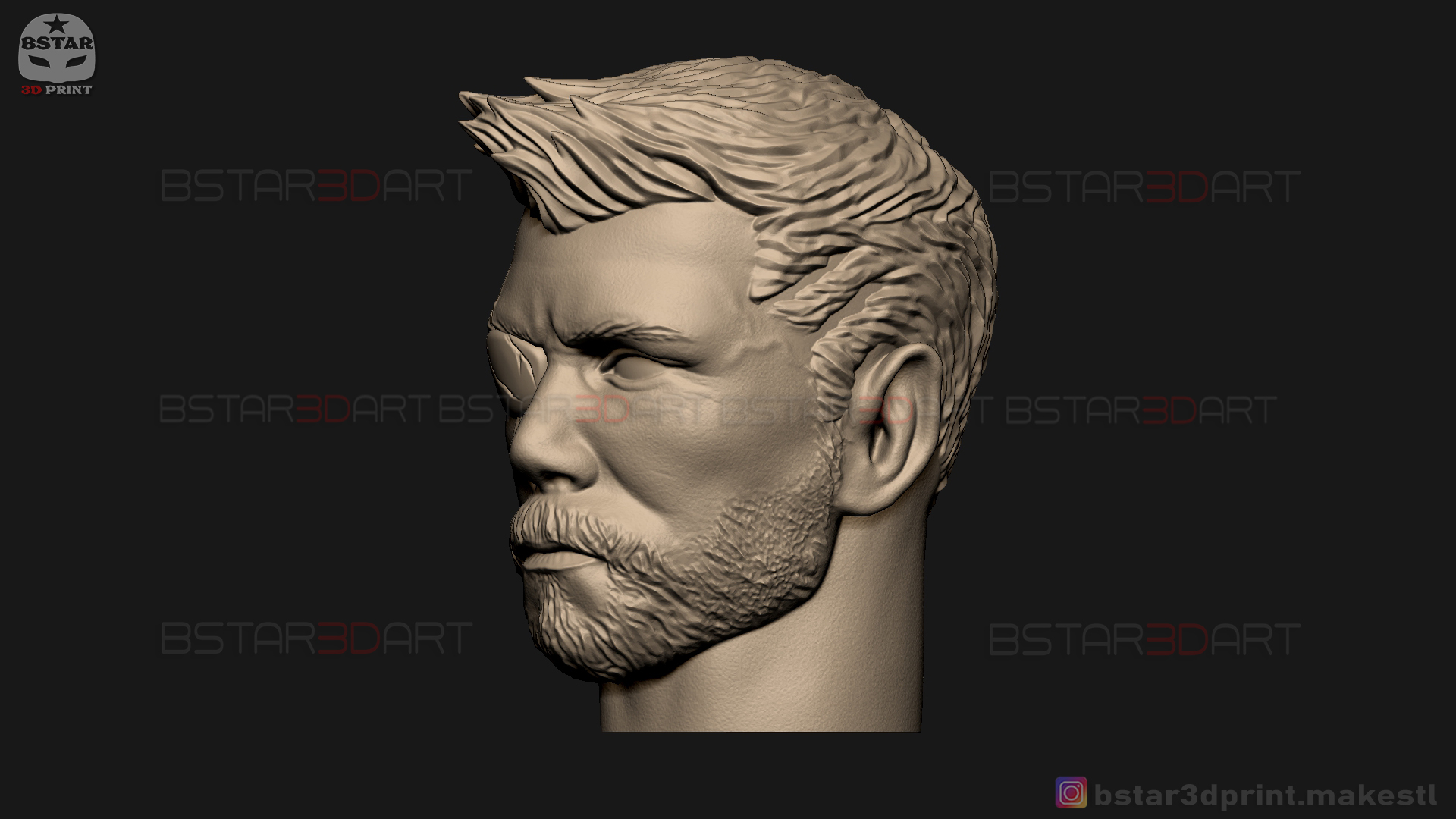 🦸 Thor Head - Chris Hemsworth - Avenger - Infinity War 3D print model ...