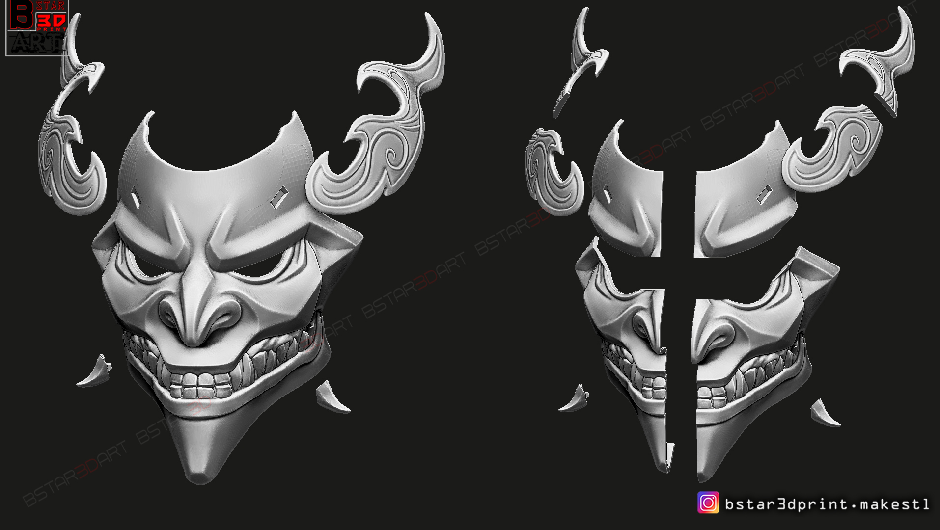 STL file Shan Hai Scrolls Jhin Mask - Jhin God - League Of Legends 3D ...