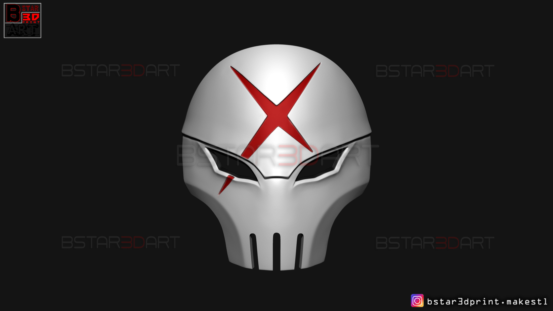👾 Red X Half Mask - DC comics・ STL File for ・Cults