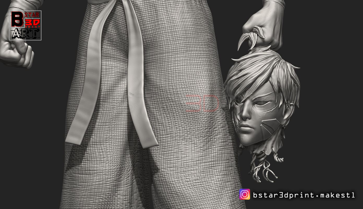 👊 Garou - One punch Man - Fan Art - Realistic Version・ STL File for ・Cults